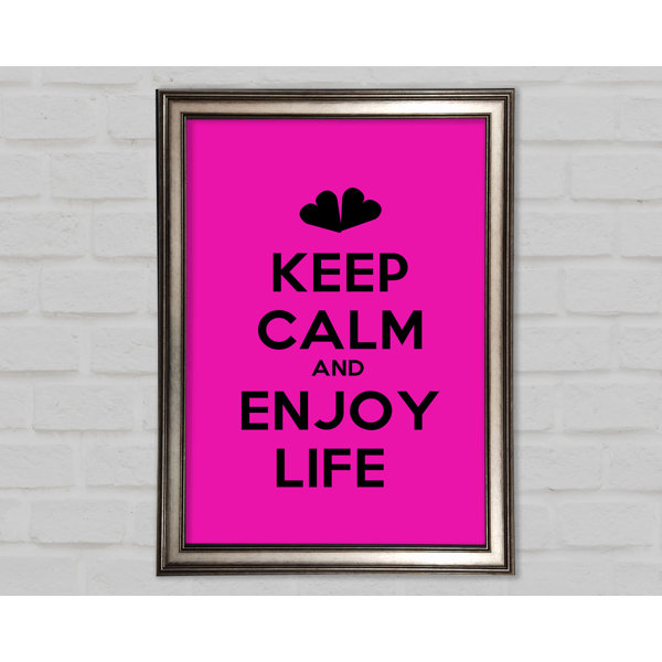 Happy Larry Keep Calm Enjoy Life - Single Picture Frame Art Prints ...