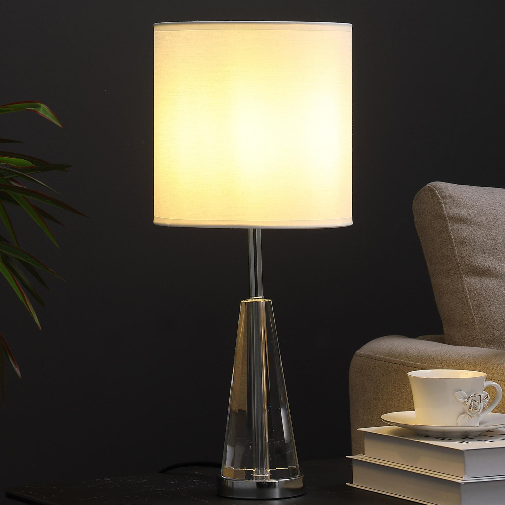 Ophelia & Co. 21.5" In Elli Prism Cone Shape Crystal Table Lamp | Wayfair