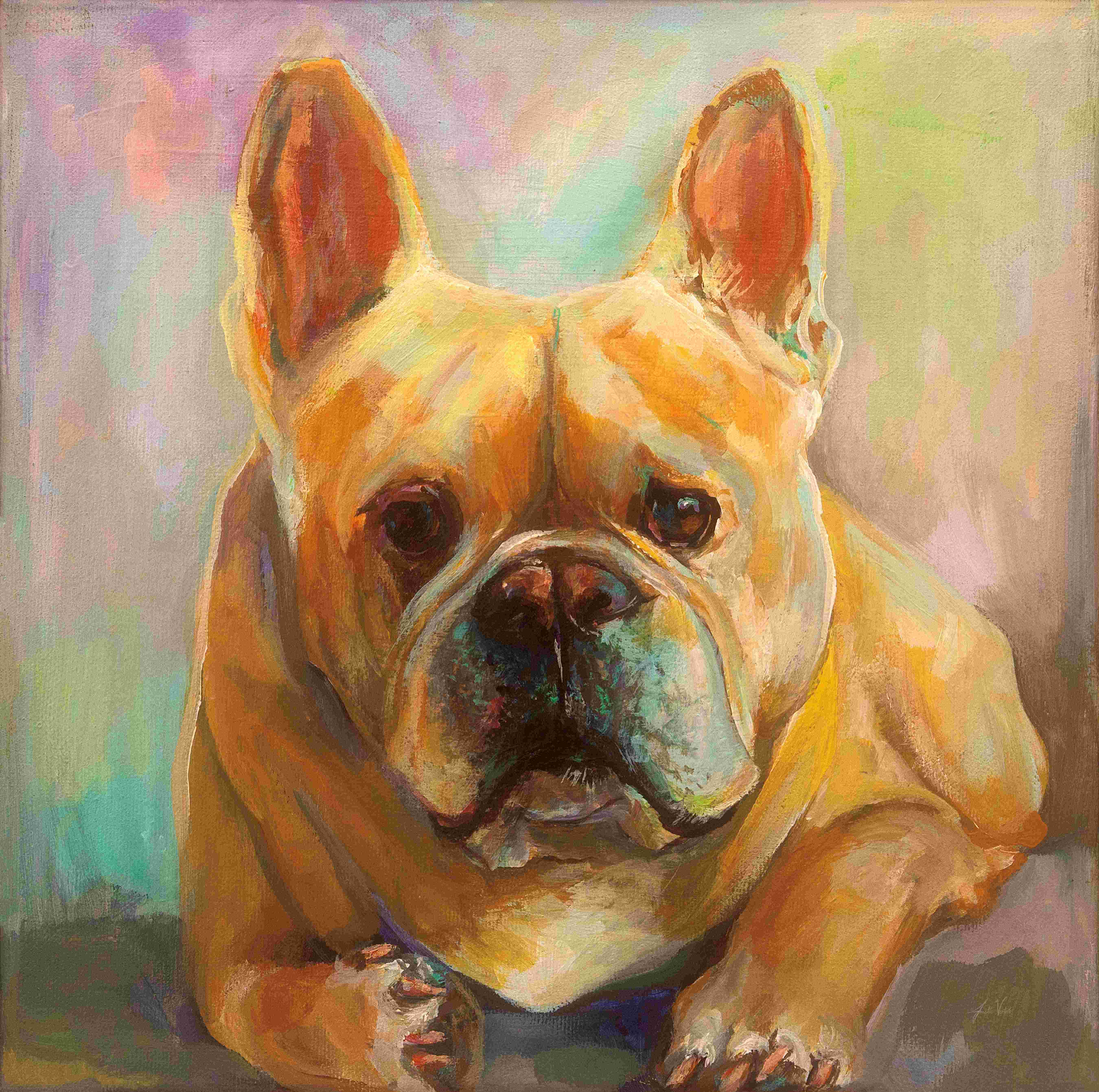 Winston Porter Frenchie by Jeanette Vertentes - Wrapped Canvas Painting ...
