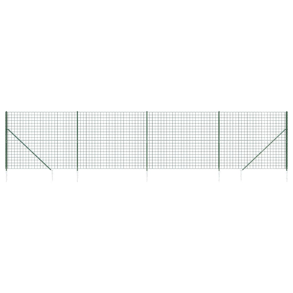 vidaXL Wire Mesh Fence with Spike Anchors Garden Netting Fench Barrier ...