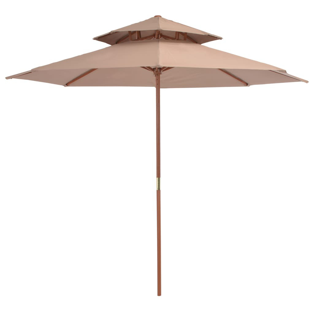 Winston Porter Garden Parasol Fabric, Laminated Bamboo, Hardwood Large ...