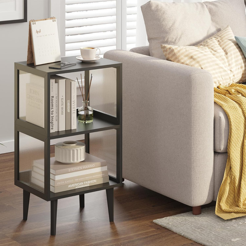 Ebern Designs 3 Tier Book Shelf, 3 Cube Bookcase, Bookshelf Storage ...