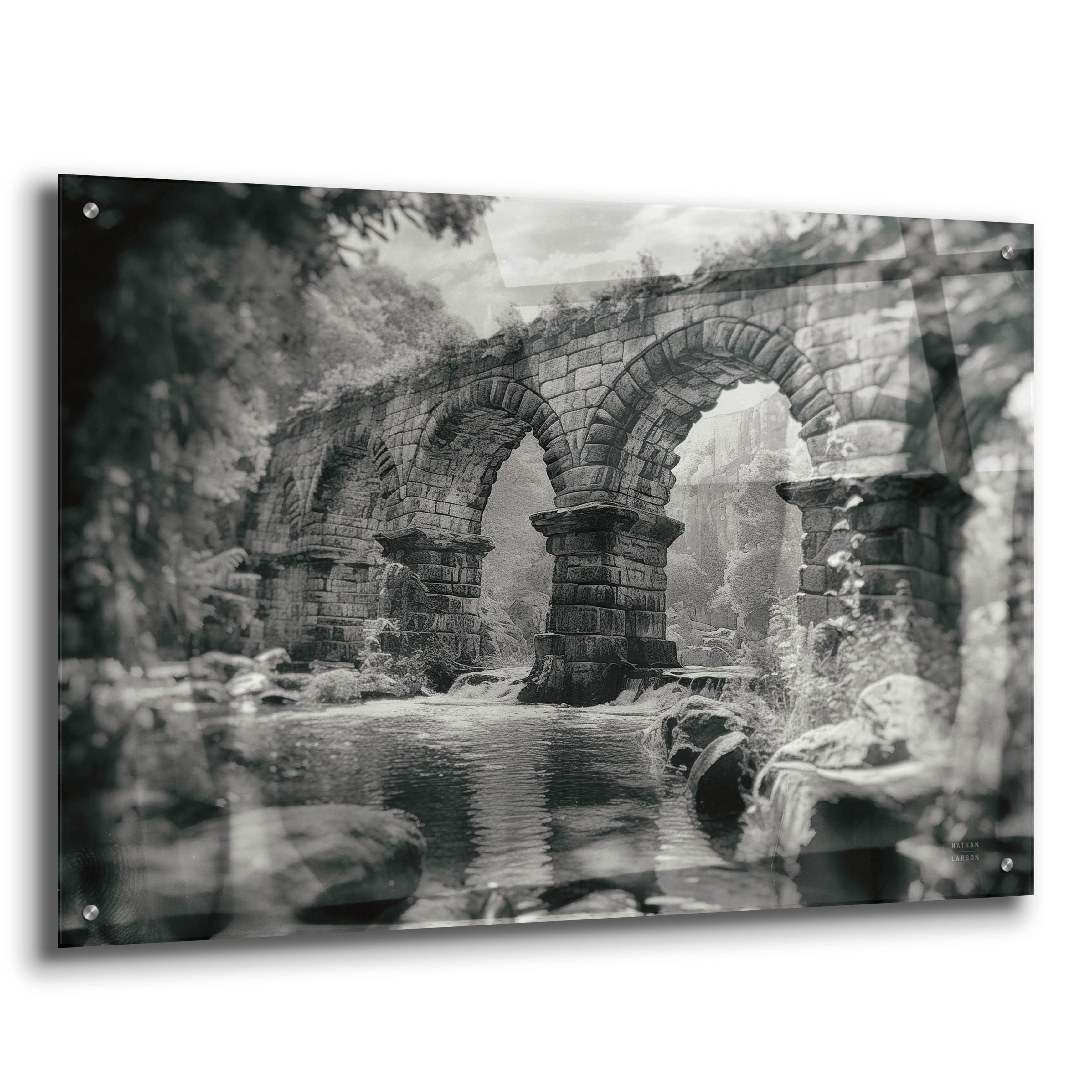 Williston Forge Aqueduct 2' by Nathan Larson Acrylic Glass Wall Art ...