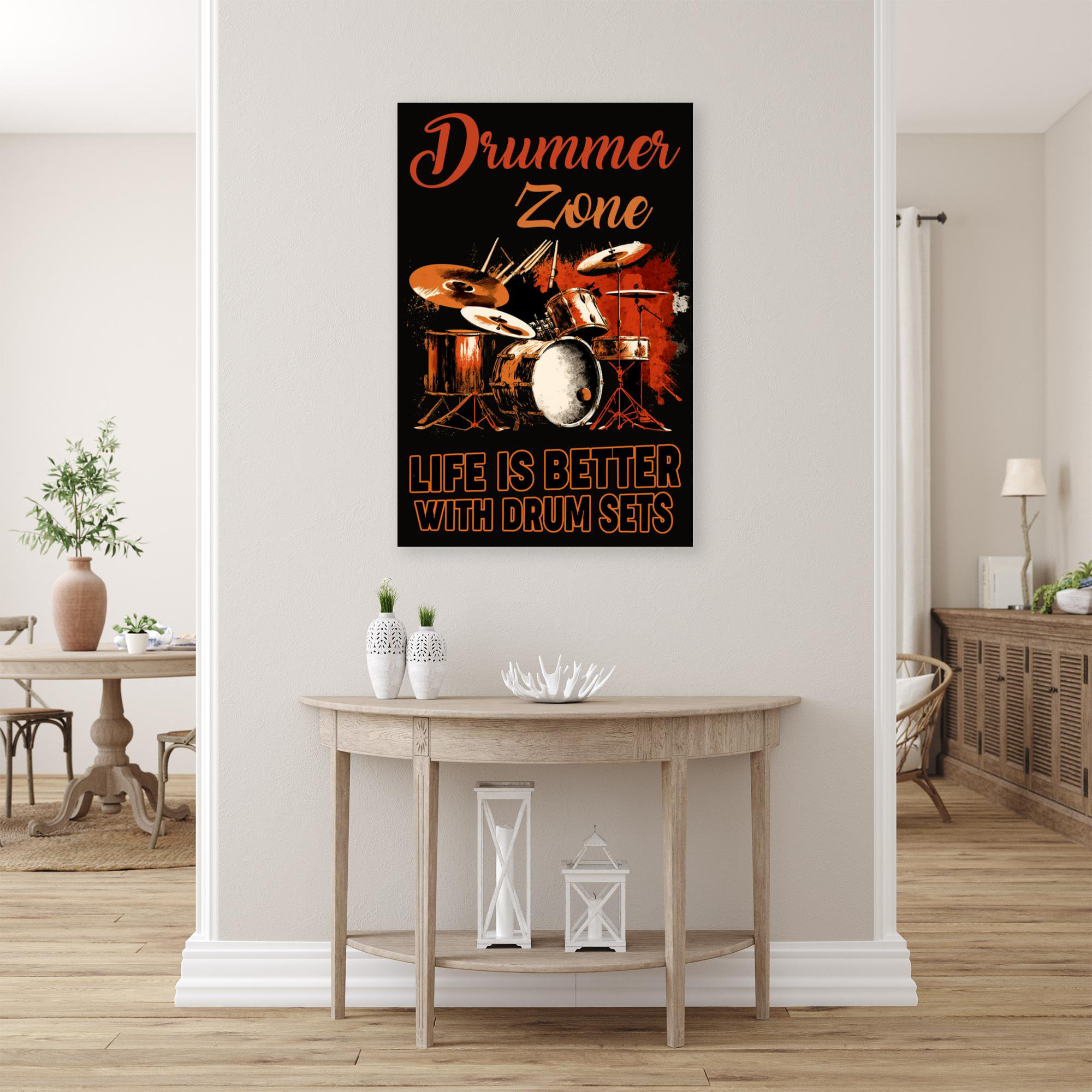 Trinx Drummer Zone - 1 Piece Rectangle Graphic Art Print Drummer Zone | Wayfair