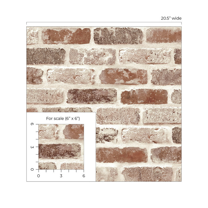 17 Stories Ornest Peel & Stick Brick Roll | Wayfair
