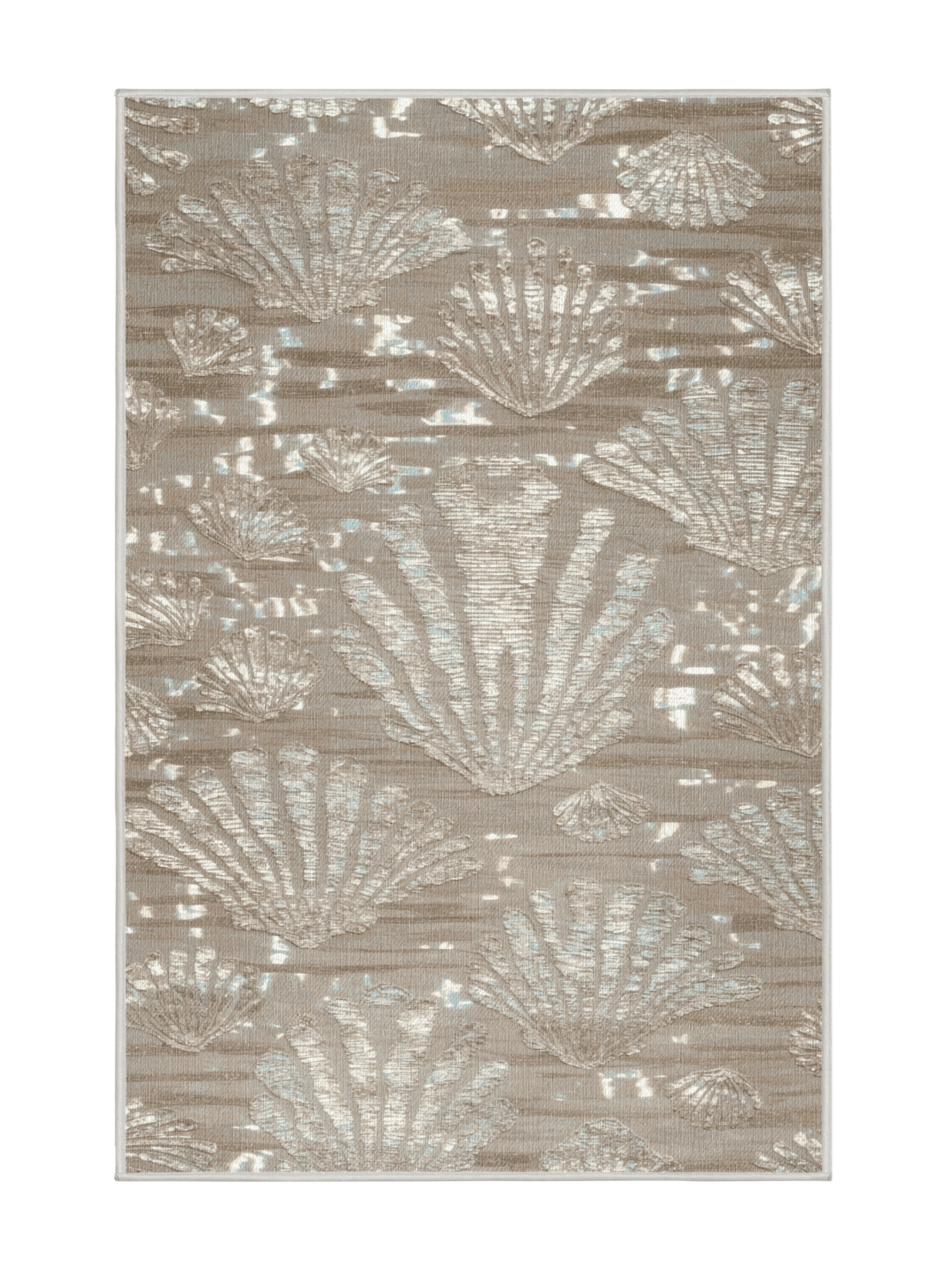 Longshore Tides Washable Mother of Pearl Shimmer Coastal Area Rug | Wayfair