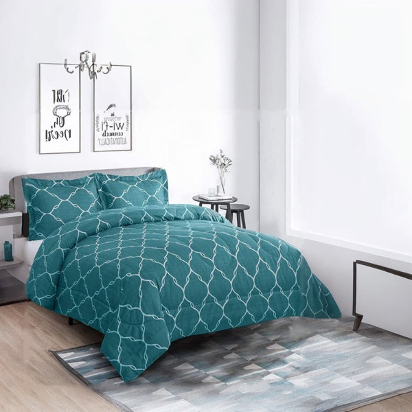 Winston Porter Lennora Microfiber Geometric Shapes Comforter Set ...