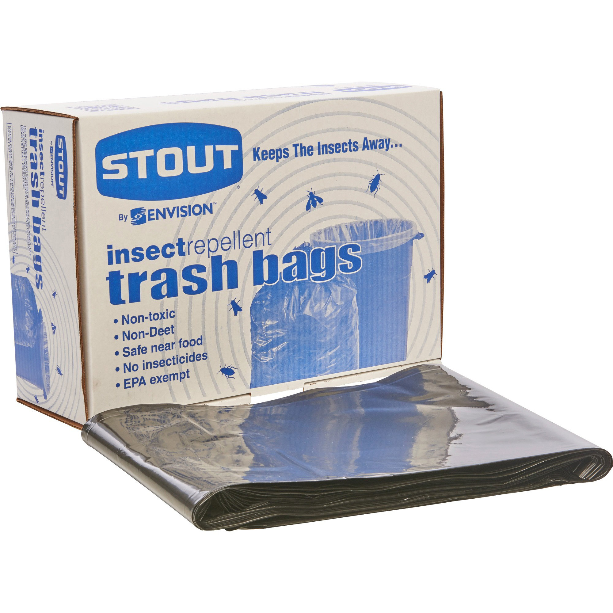 Stout Insect Repellent 45-Gal Trash Bags, 65 Count | Wayfair
