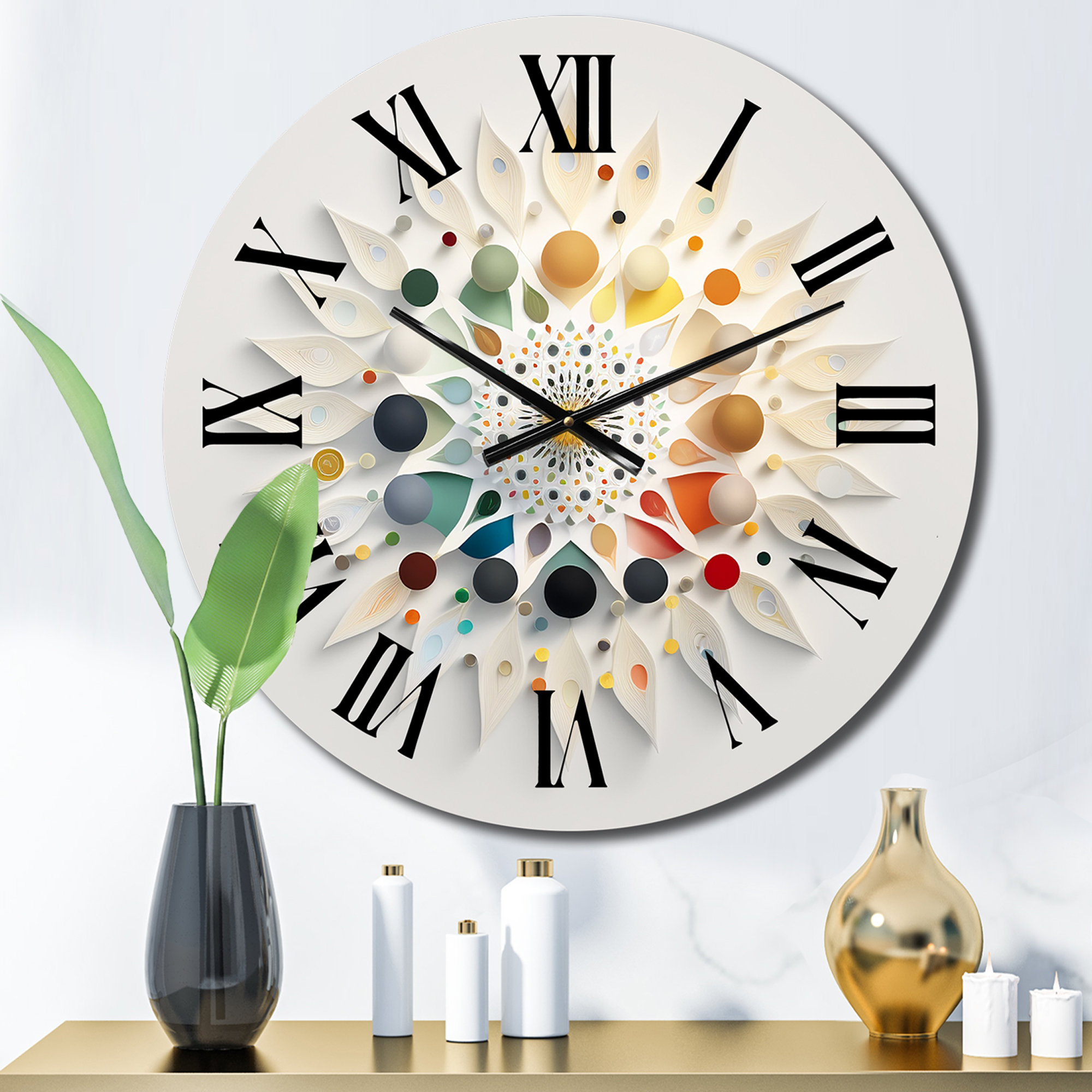 Design Art Visionary Dream Retro Mandala on White IX - Abstract Spirals ...