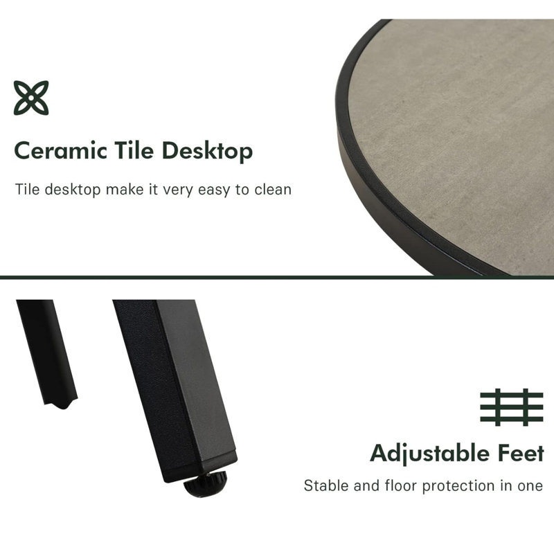 Winston Porter Metal Frame Tile Top Bar Side Table | Wayfair