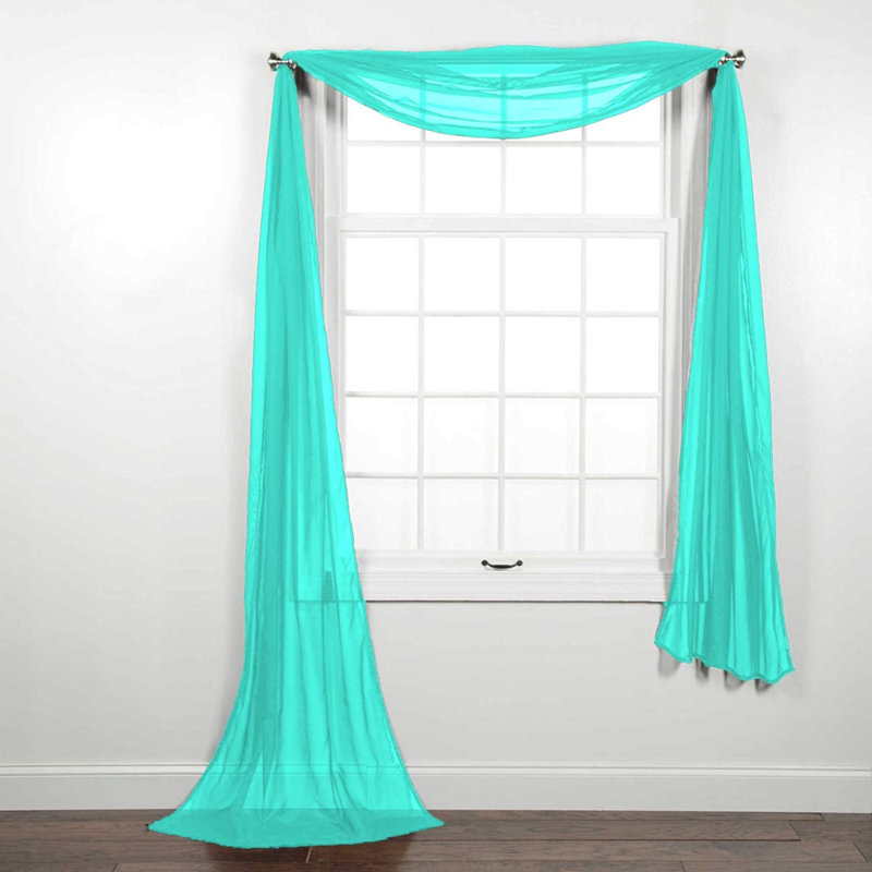 Ebern Designs Polyester Sheer Window Scarf Panel | Wayfair