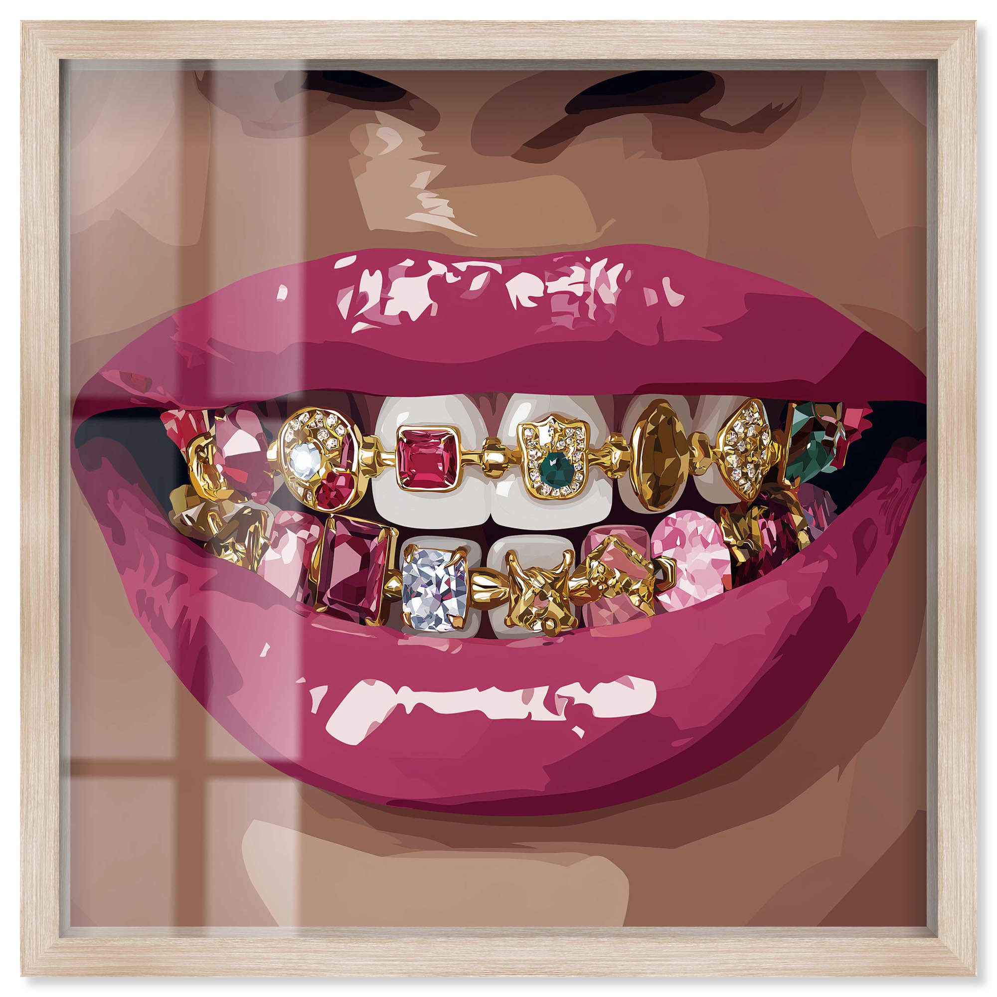 Art Remedy Ruby Teeth Shadowbox Print Fashion Art Prints by Art Remedy ...