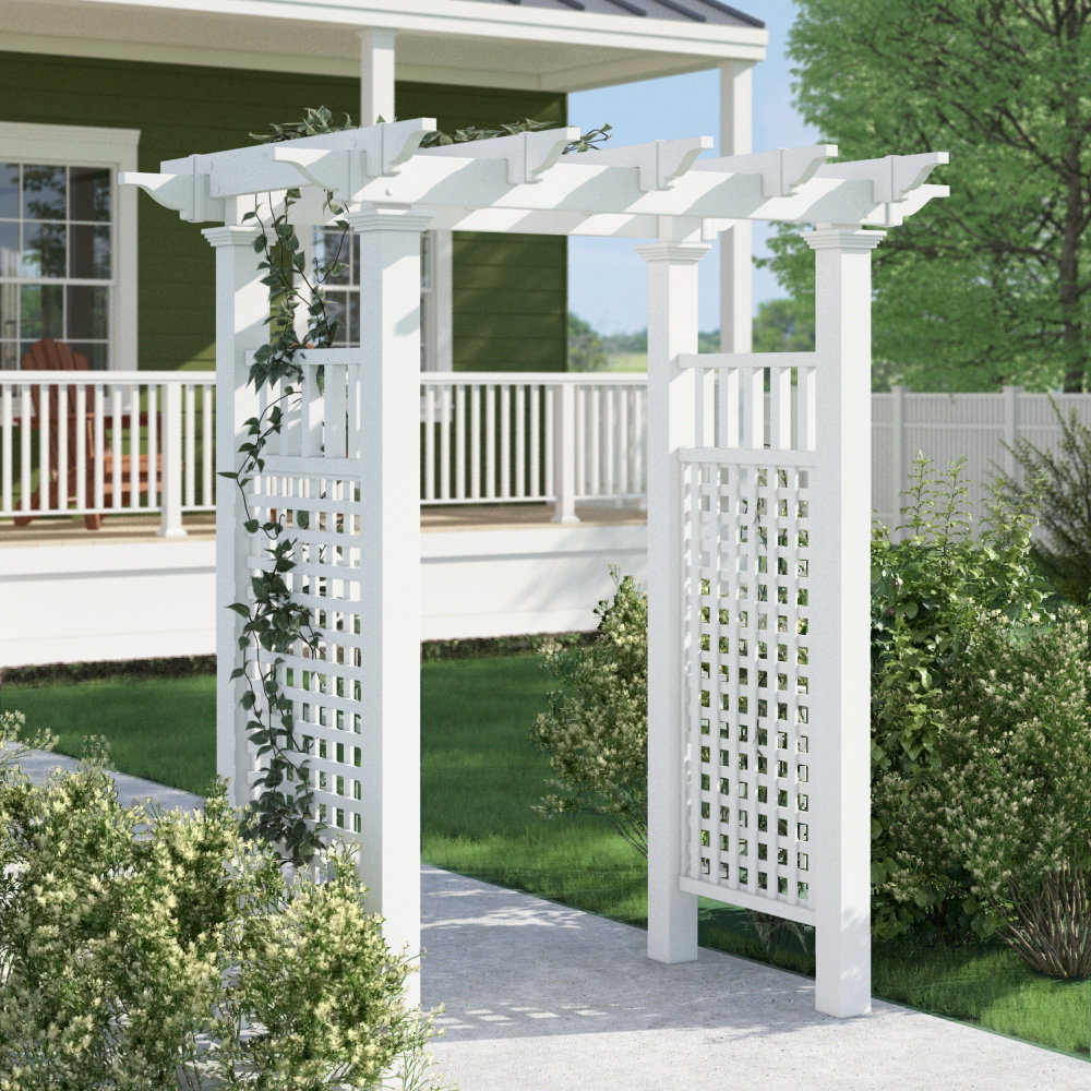 Darby Home Co Union Point 77.75" W x 58" D Vinyl Arbor & Reviews | Wayfair
