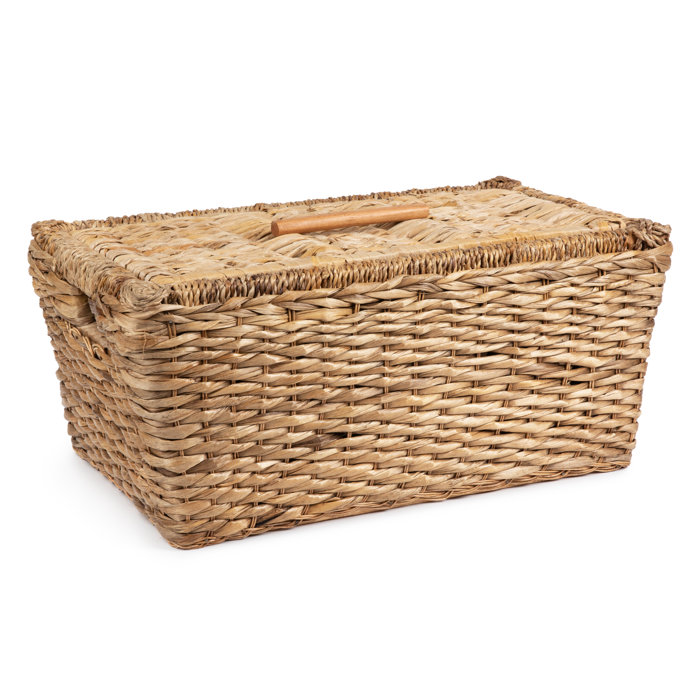 Bayou Breeze Wicker Toy Chest Rattan Basket with Lid & Reviews | Wayfair