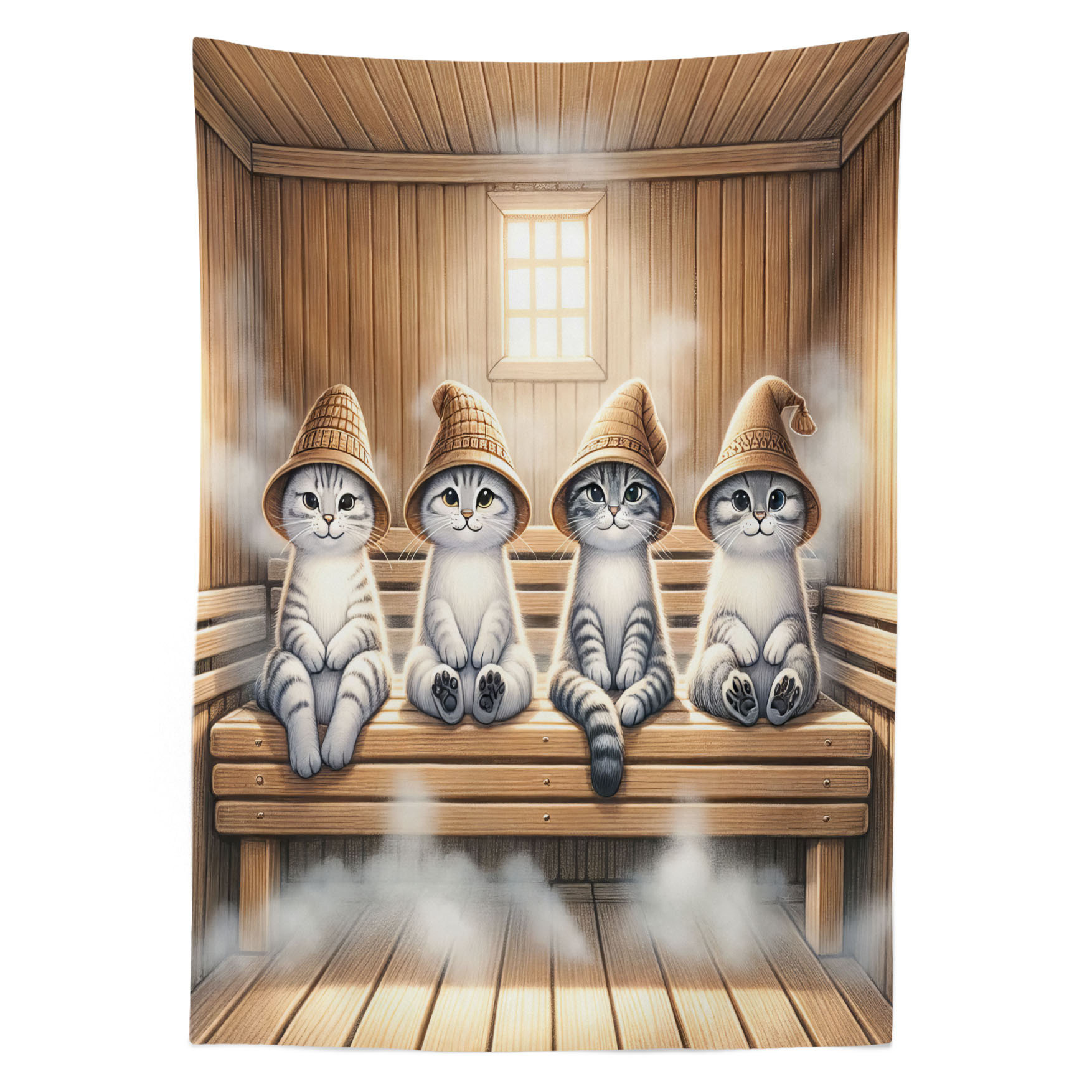 Latitude Run® Murline Rectangle Cat Polyester Tablecloth | Wayfair