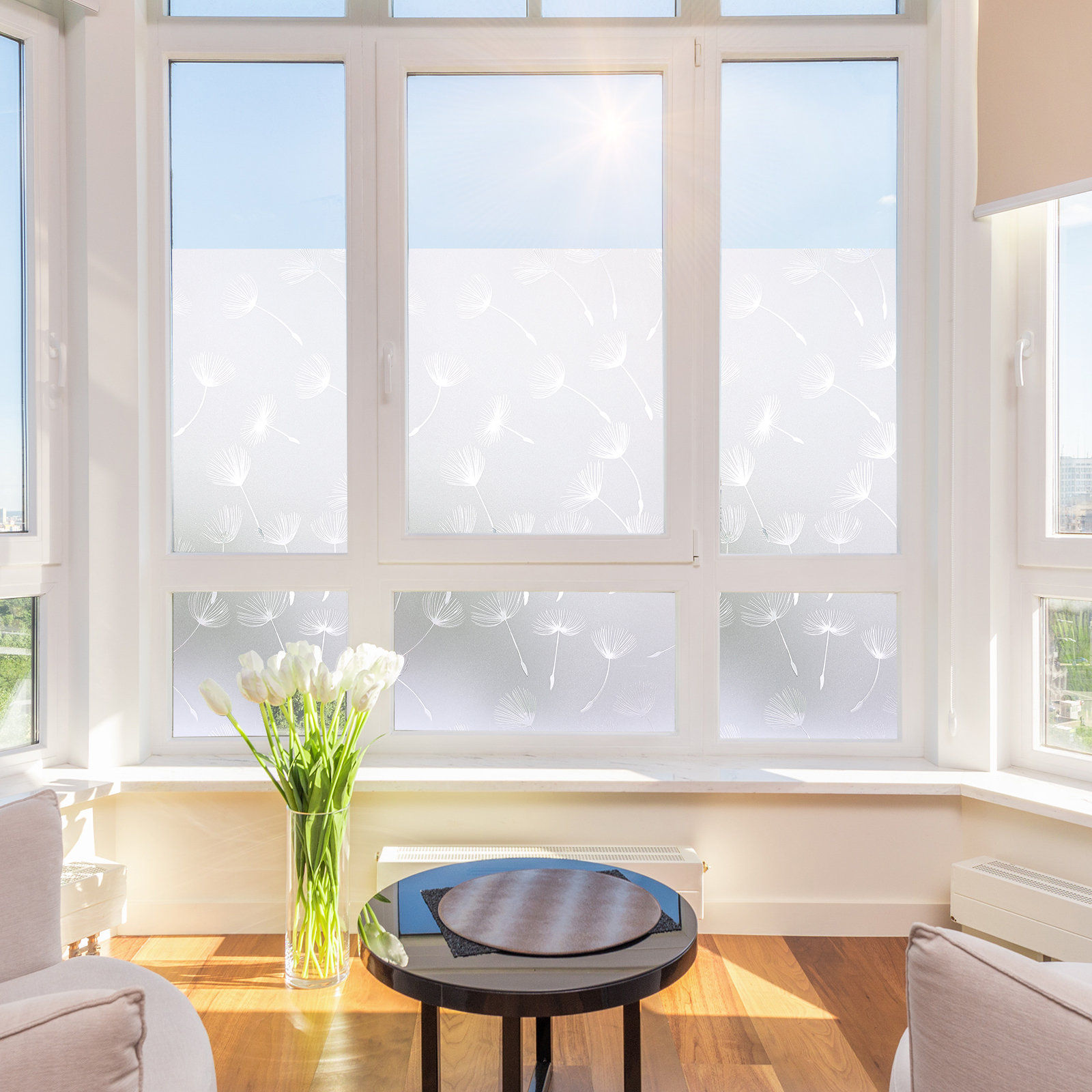 Winston Porter 78.7 In. Window Film 3D Decorative Window Film Static ...