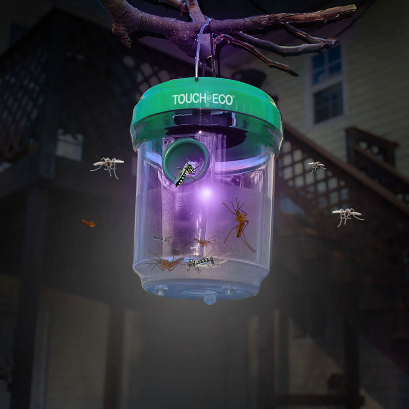 Touch of ECO Solar Powered Integrated LED Outdoor Insect Trapper ...