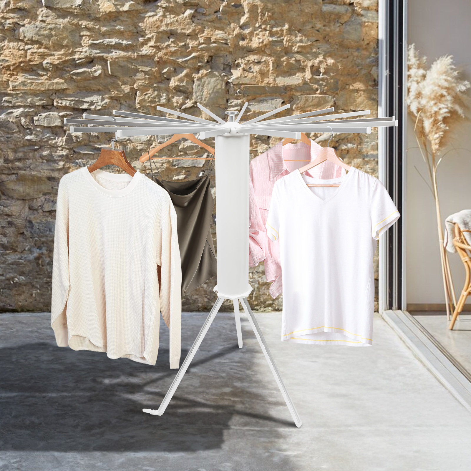 Rebrilliant Foldable Clothes Rack | Wayfair