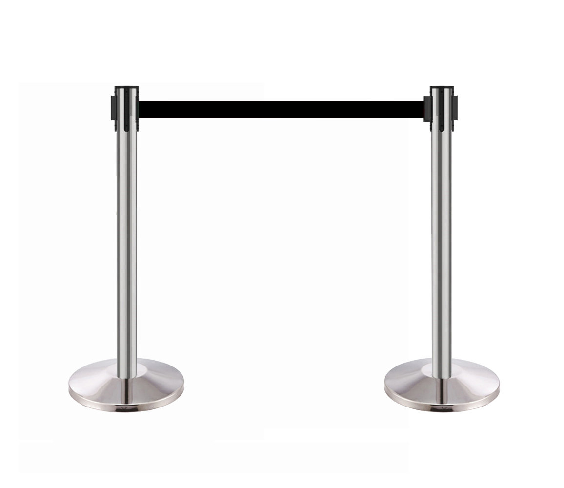 Fixturedisplays® Crowd Control Stanchion Queue Barrier Post Retractable ...