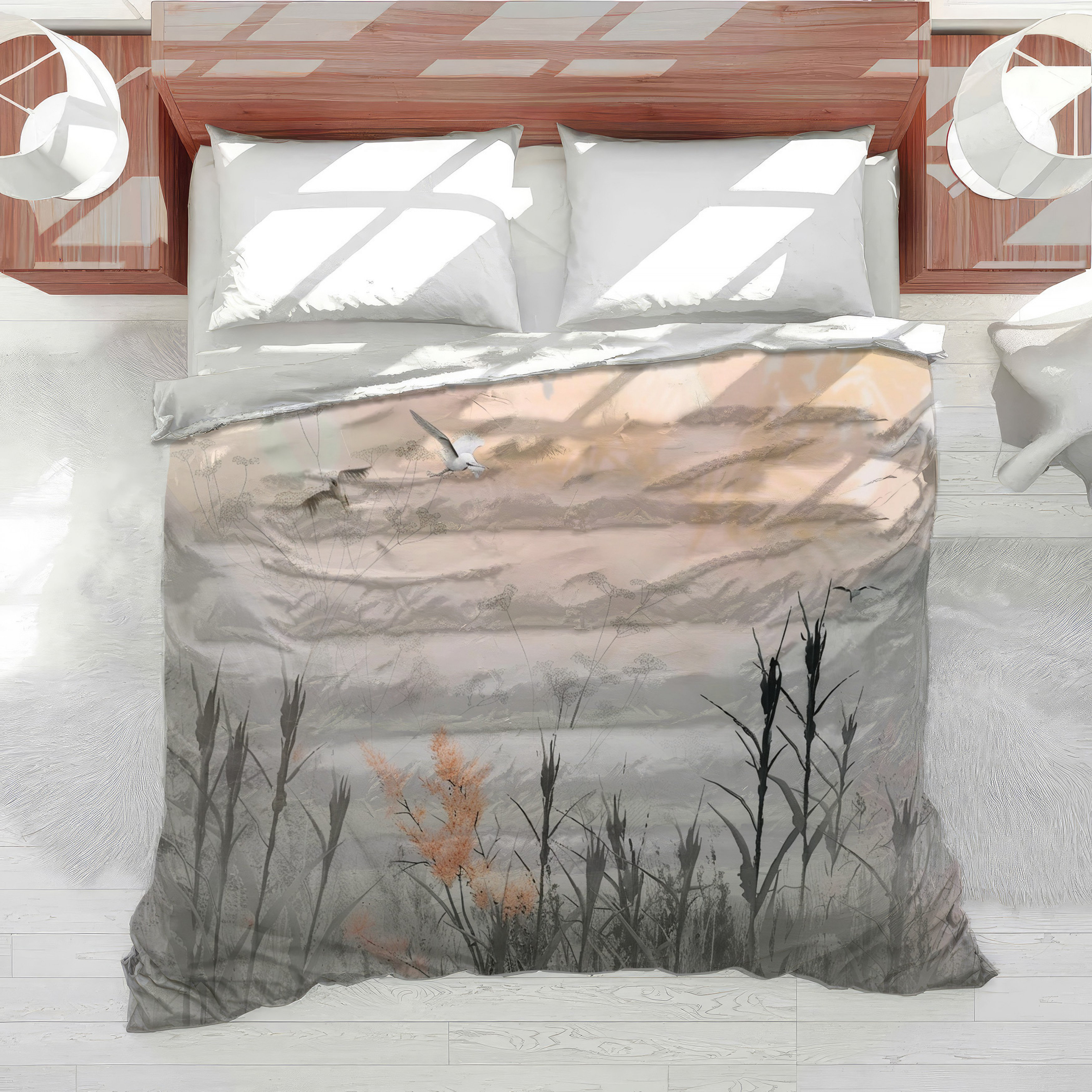 VisionDecor Foggy landscape Bedding Nature Comforter Ethereal | Wayfair