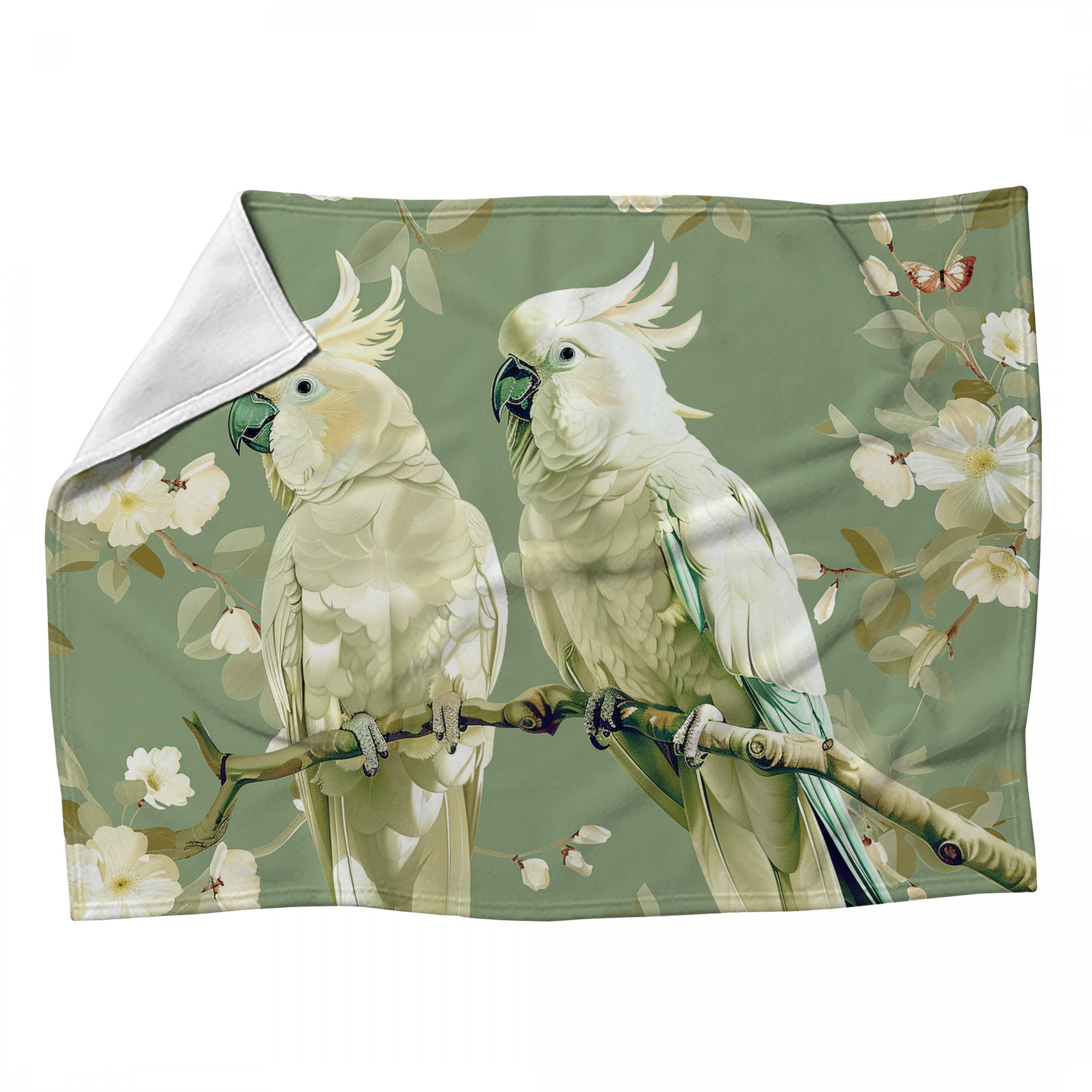 VisionDecor Parrot Fleece Throw Blanket - Bird Throws for Sofas or Beds ...