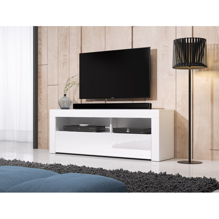 Ivy Bronx Nuntak 2 WHITE / GRAY GLOSSY | Wayfair.co.uk