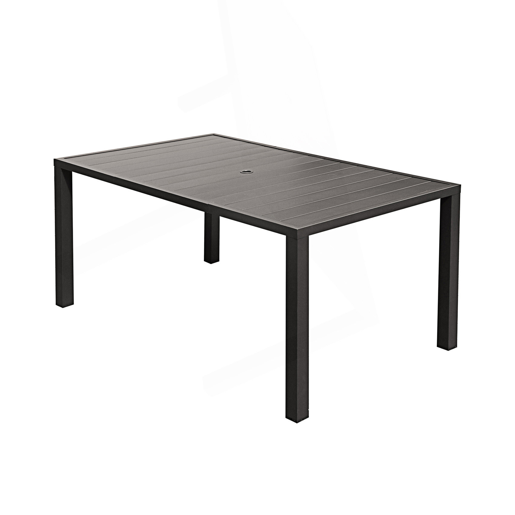 Ebern Designs Outdoor Dining Table For 6 Person, Rectangular Slatted ...