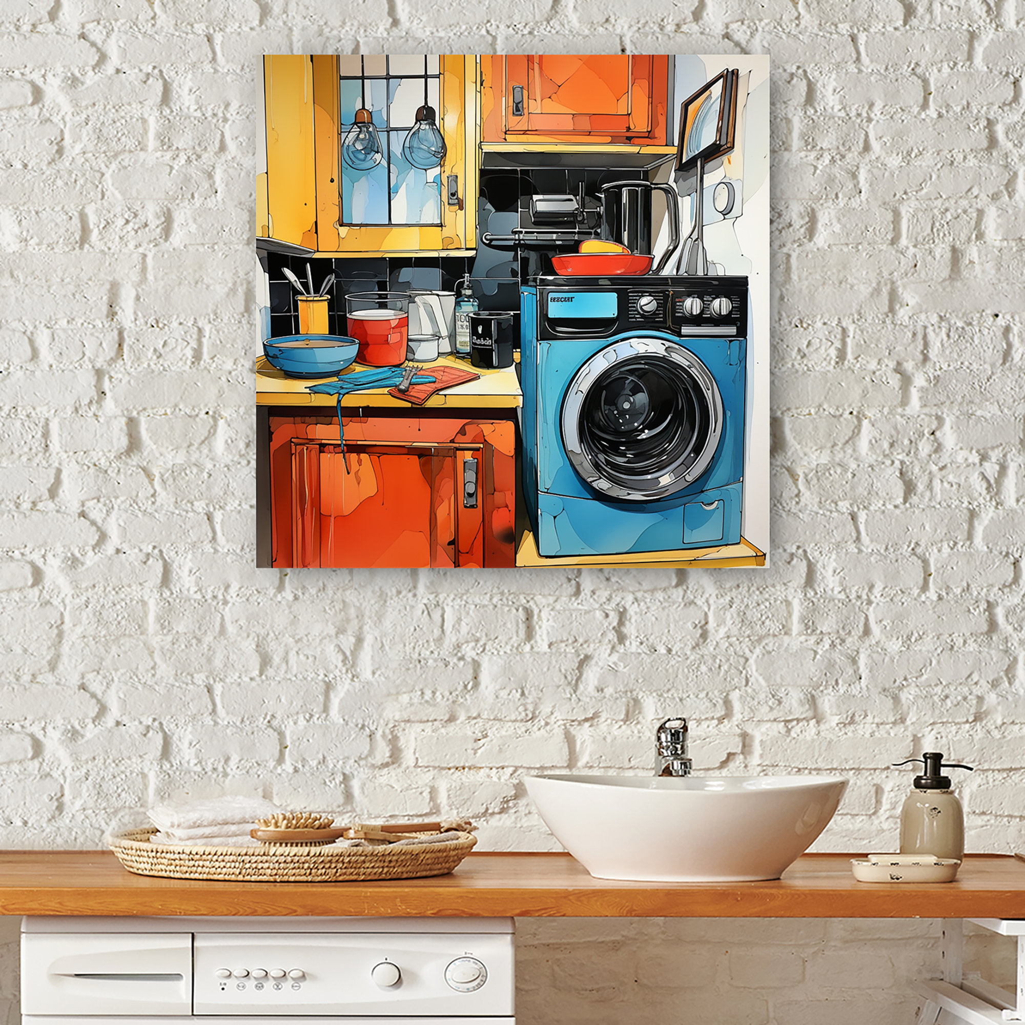 Winston Porter Washing Machines Laundry Day 2 - Laundry Wall Art | Wayfair