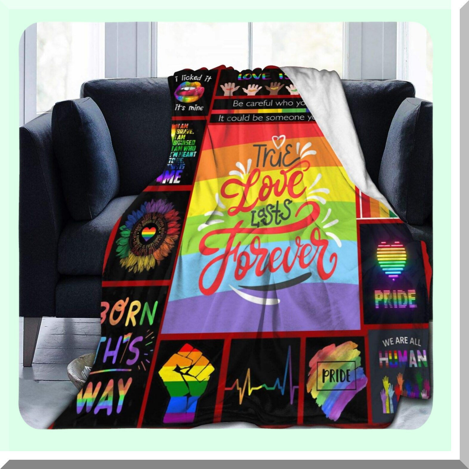 BRBCA CozyFluff Reversible Fleece Throw - Ultra Soft, Warm & Thick ...