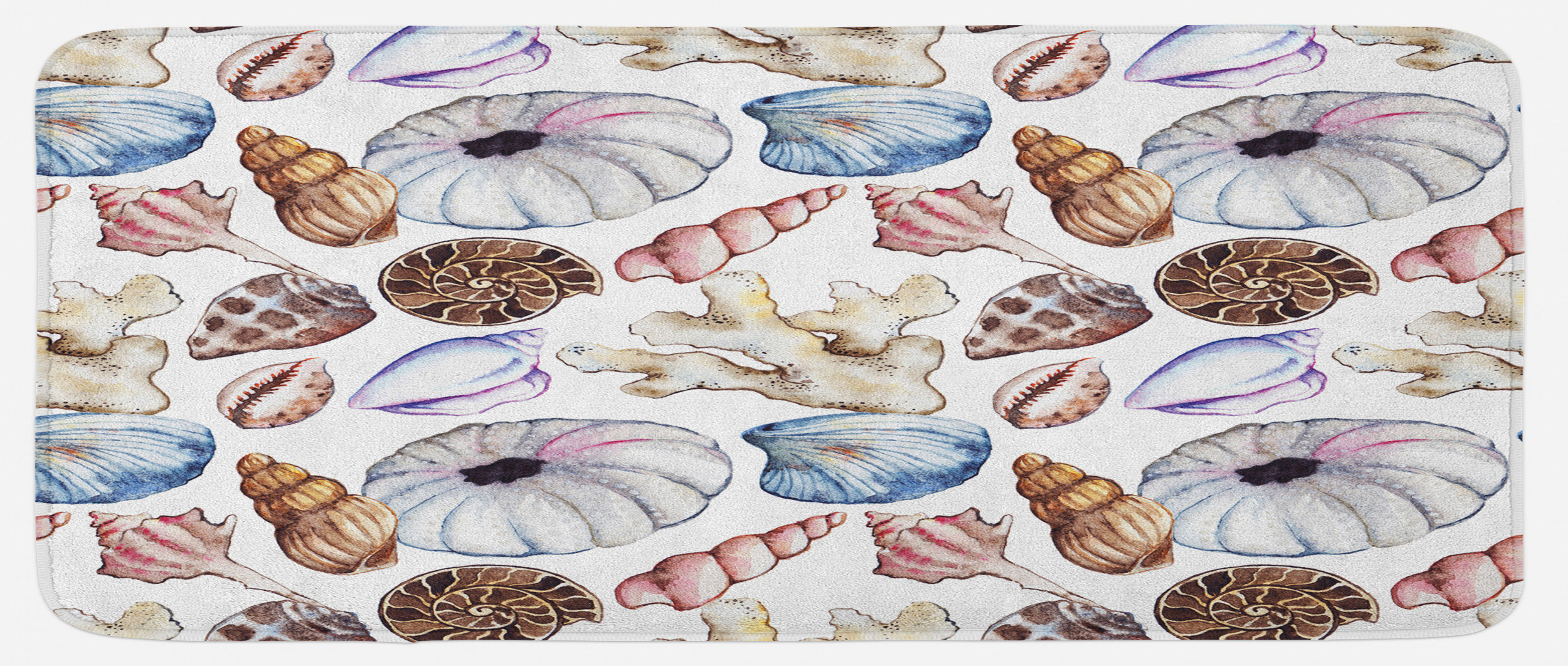 East Urban Home Seashells Kitchen Mat | Wayfair