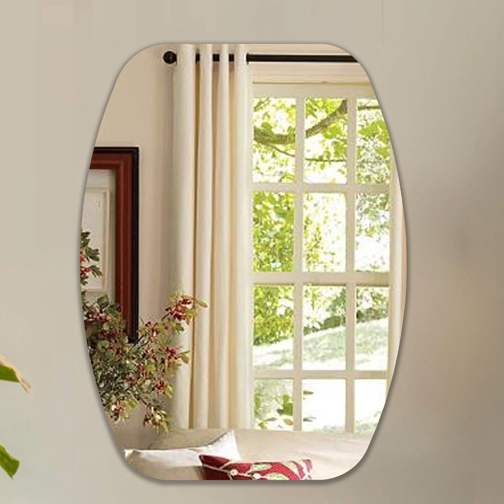 Latitude Run® Reflection Beveled Frameless Wall Mirror & Reviews | Wayfair
