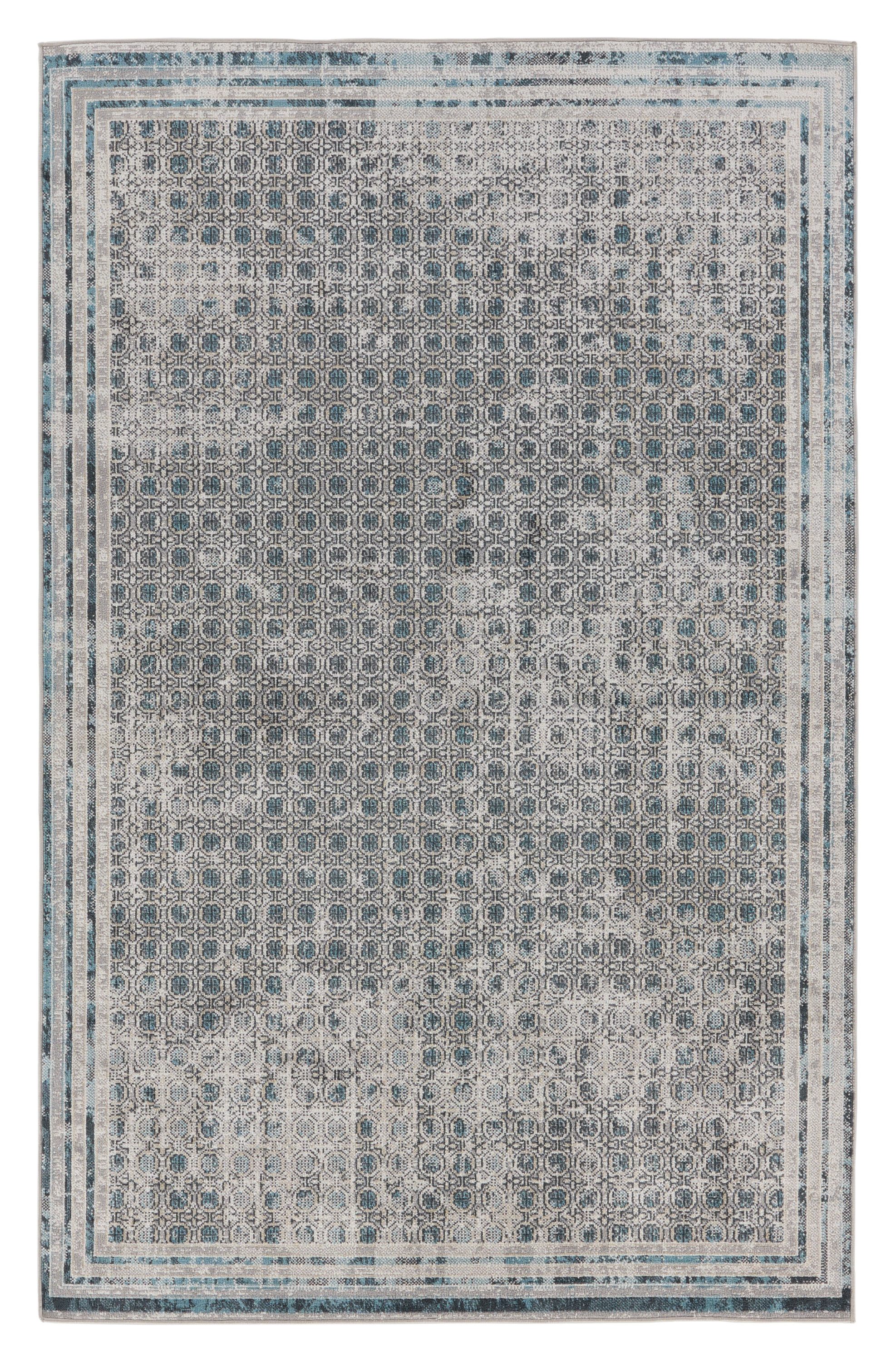 Birch Lane™ Phoebe Machine WashableGeometric Area Rug in Light Gray ...