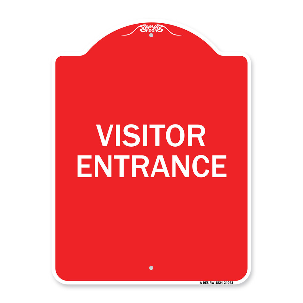 Signmission Designer Series Sign - Entrance Sign Visitor Entrance/24093 ...