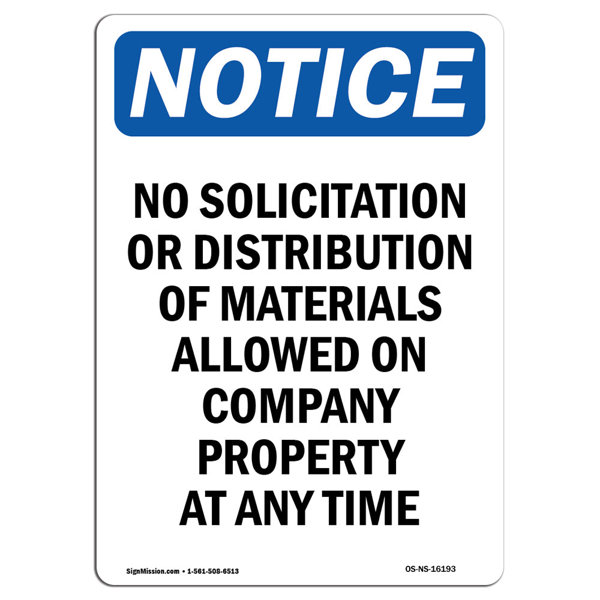 SignMission No Solicitation Company Property Sign | Wayfair