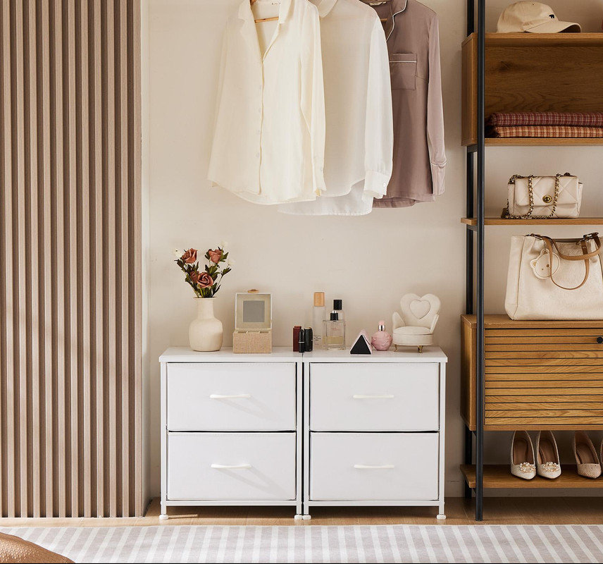 Ebern Designs Drawers Dresser Chest of Drawers,Metal Frame and Wood Top ...