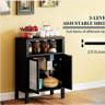 Lark Manor Coffee Bar Cabinet with Adjustable Shelf, Buffet Cabinet ...