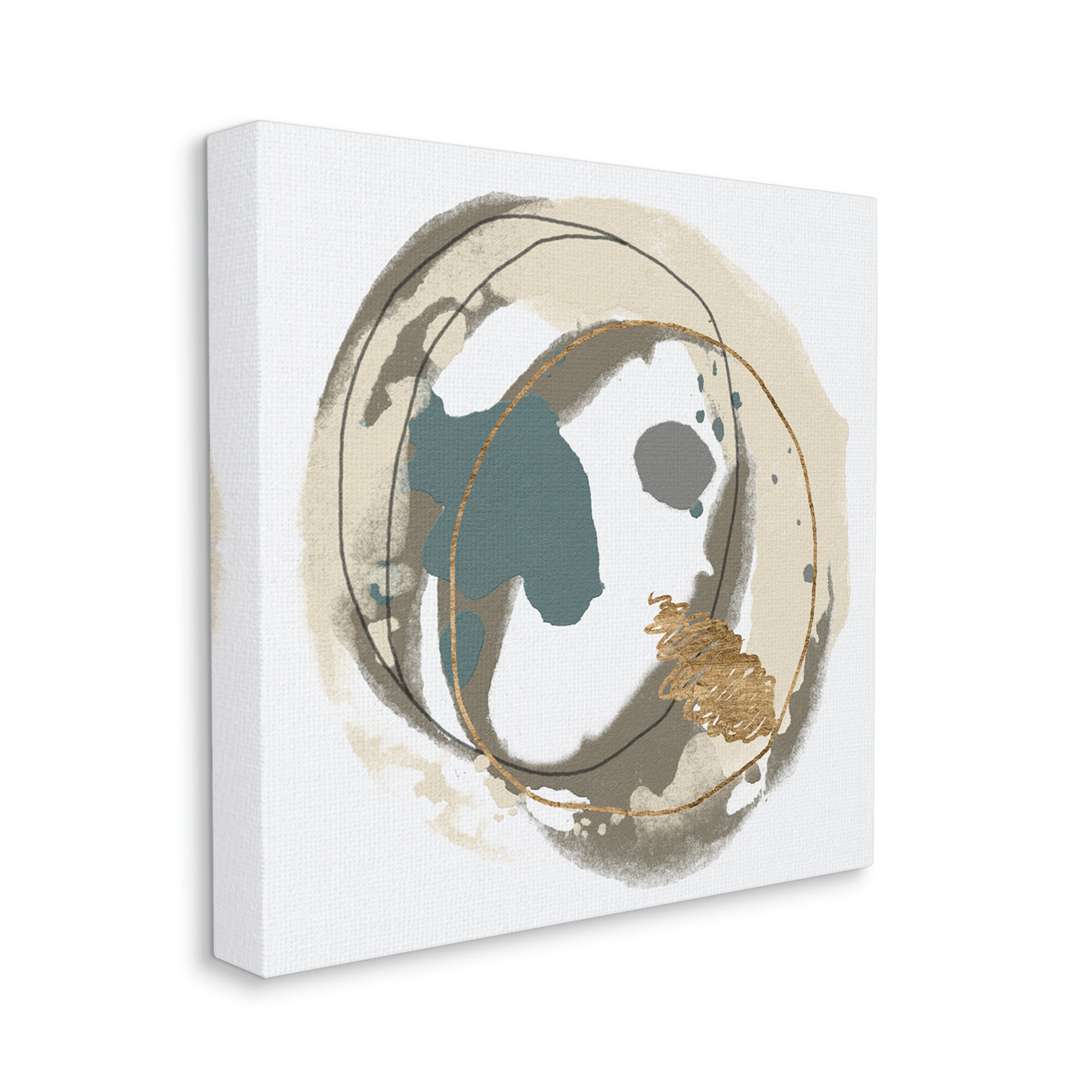 Stupell Industries Circular Inclusion Abstract Shapes by Alonzo ...