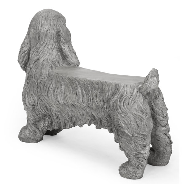 Red Barrel Studio® Jordana Cocker Spaniel Stone Garden Bench & Reviews ...