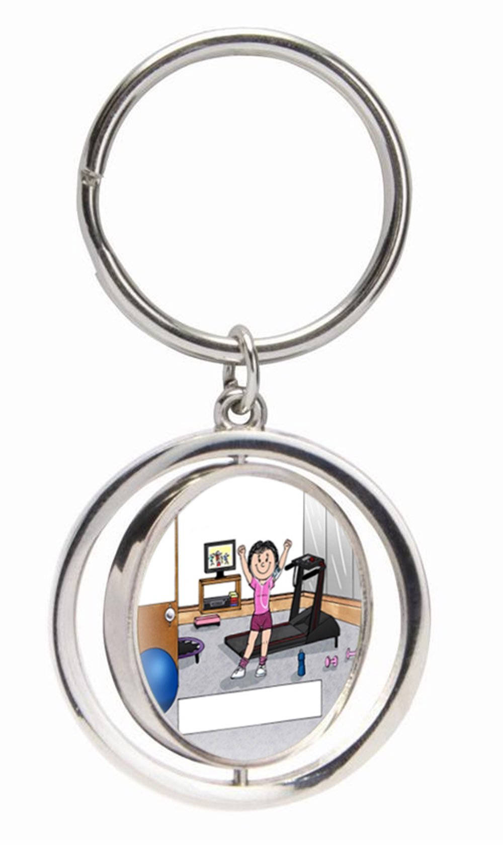 Printed Perfection Personalized Aerobics - Female Small Spinning Key ...