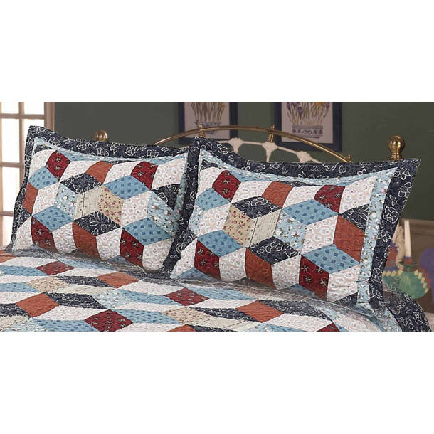 Donna Sharp Prairie Cotton Geometric Shapes Quilt Set | Wayfair