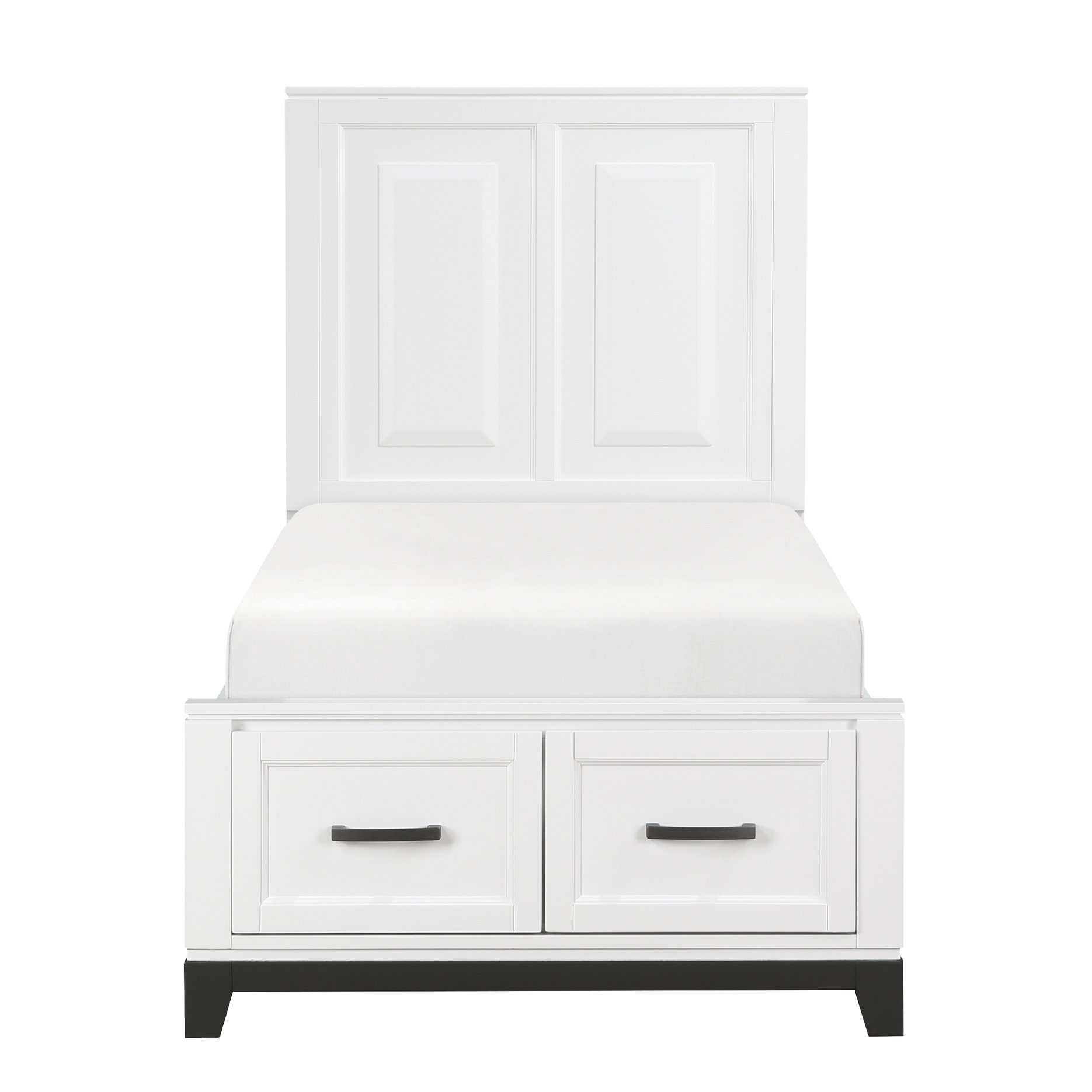 Latitude Run® White Finish Twin Bedroom Platform Bed With Drawer ...