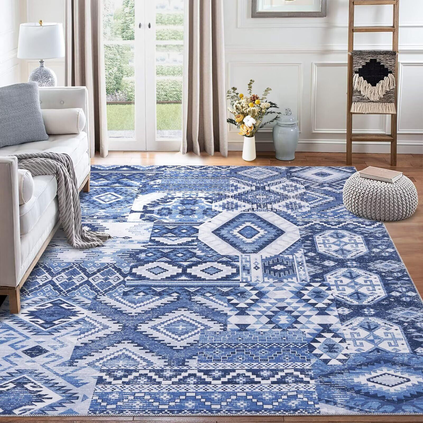 Bungalow Rose Machine Washable Rug Thin Non Slip Large Rug | Wayfair