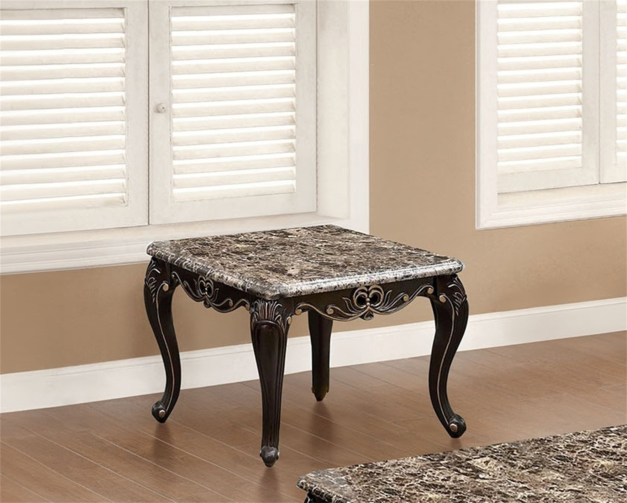 Astoria Grand Transitional Style 1X Coffee Table 1X End Table Marble ...