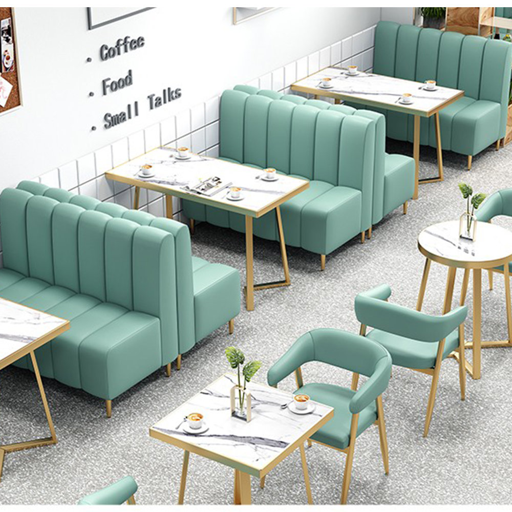 Visual card holder Modern Simple Restaurant Cafe Upholstered Benches ...