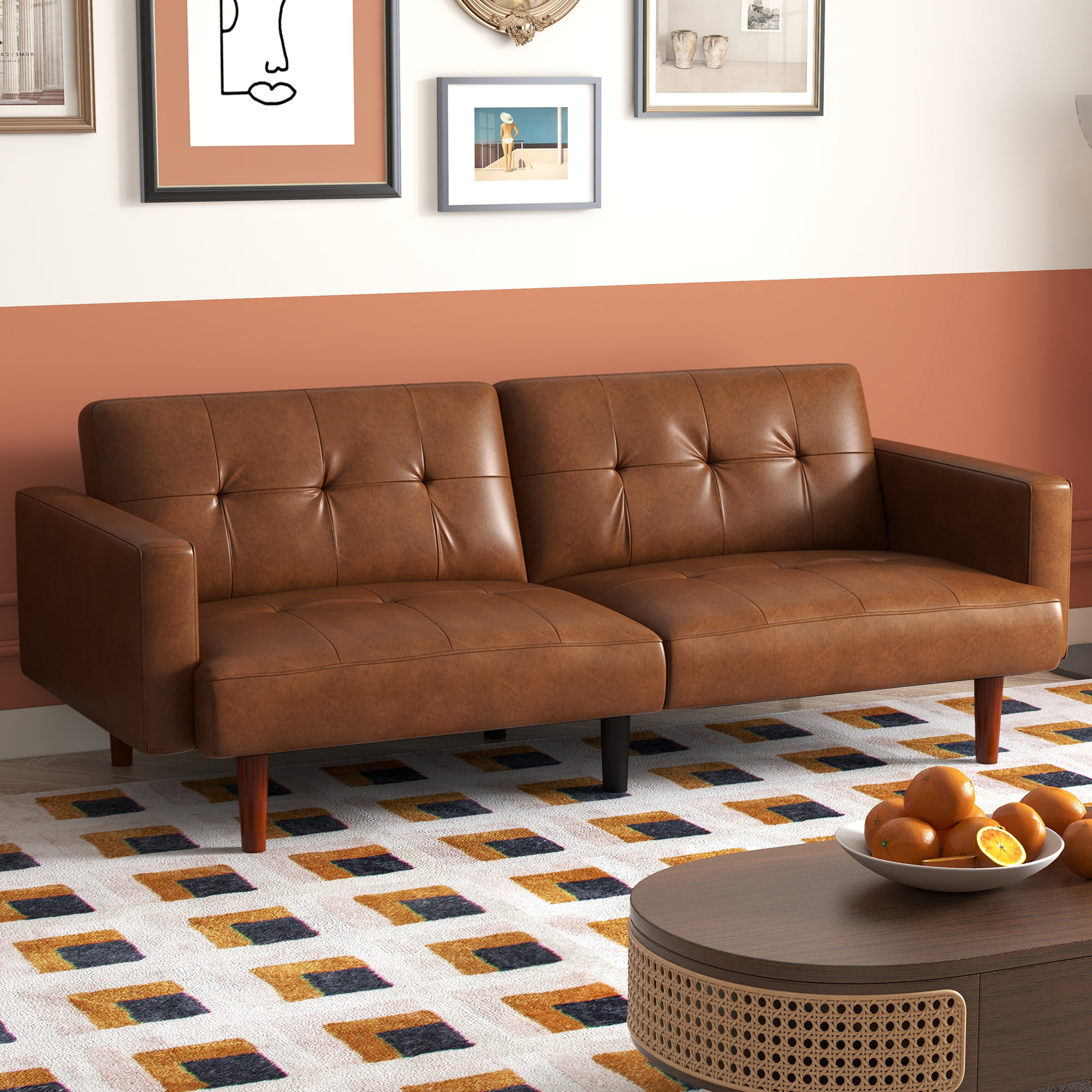 Ebern Designs Murman 75.6'' Wide Modern Tufted Back Upholstered ...