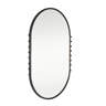 Ebern Designs Metal Framed Oval Wall Mirror With Balls | Wayfair