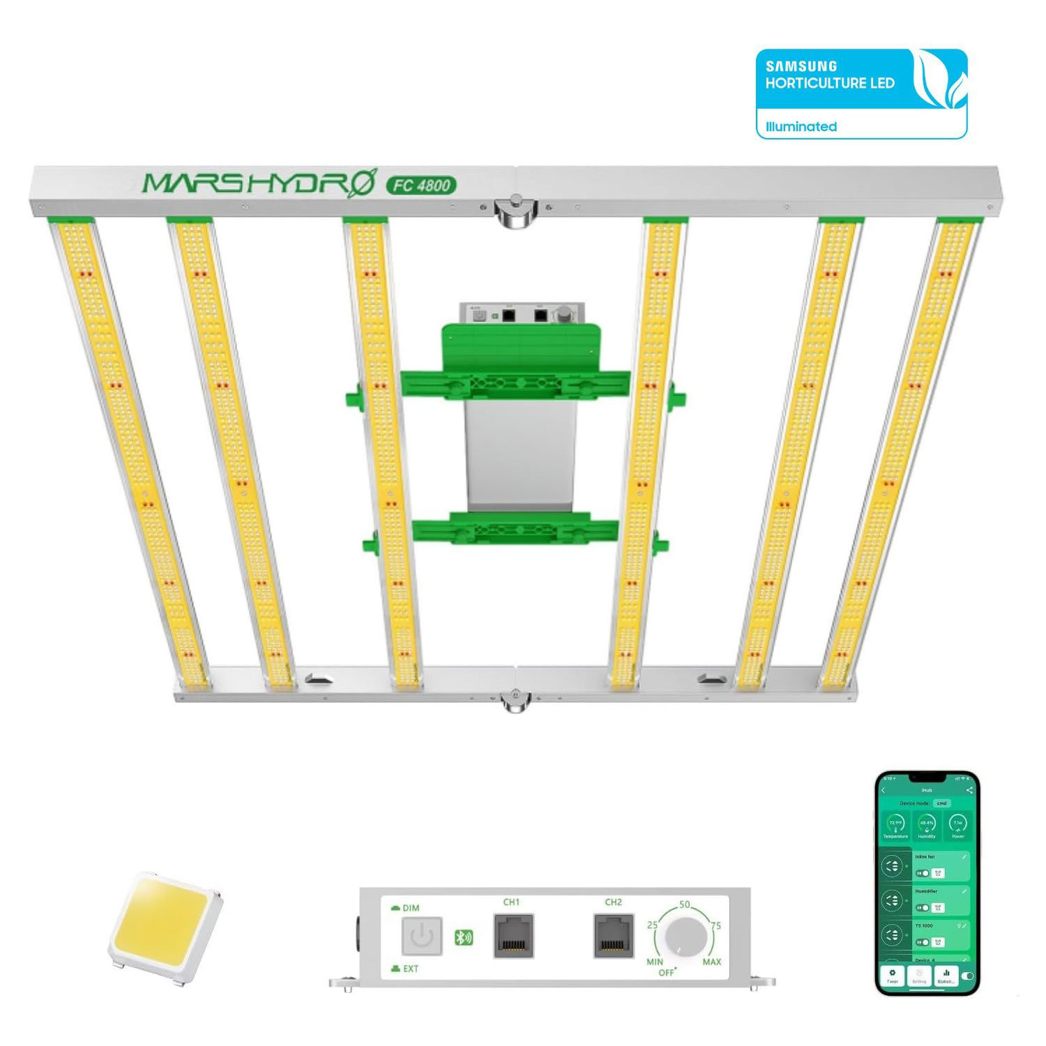 Mars Hydro FC4800 LED Full Spectrum Bar Grow Light Samsung LM301B ...