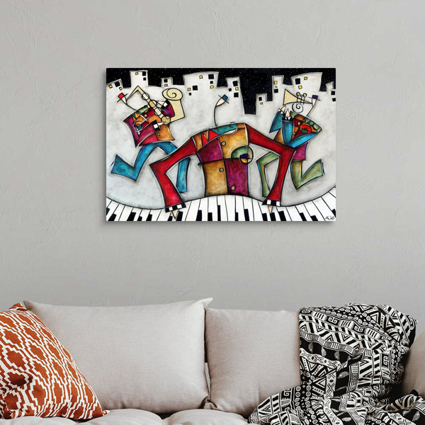 Wade Logan® Jarne Silver City Jazz On Canvas by Eric Waugh Print ...