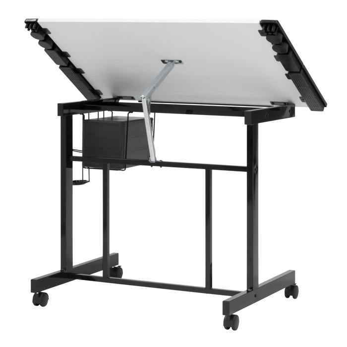 Inbox Zero Crabtree 41'' Deluxe Craft Station, Adjustable Drafting and ...
