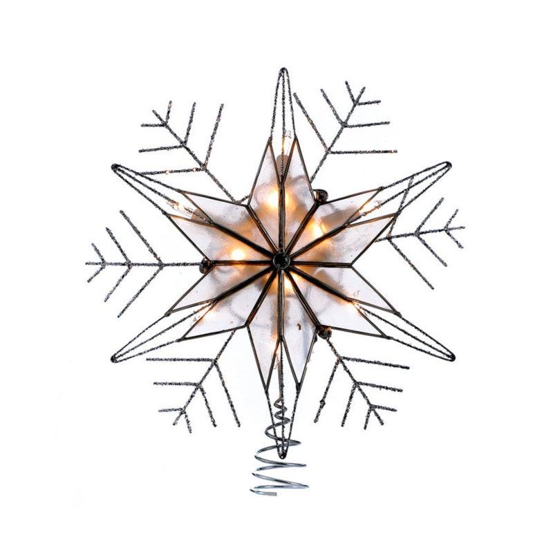 Kurt Adler Capiz Wire Snowflake Tree Topper & Reviews | Wayfair